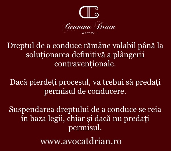 Predarea permisului după ce am pierdut procesul | I avocat DRIAN